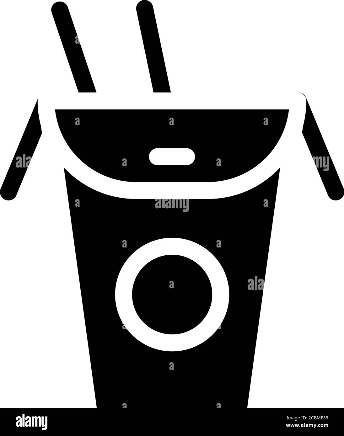 asian food box glyph icon vector illustration Stock Vector Image & Art ...