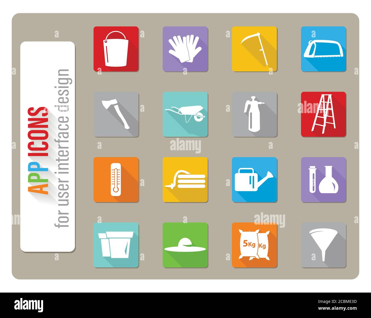 garden tools icon set Stock Vector Image & Art - Alamy