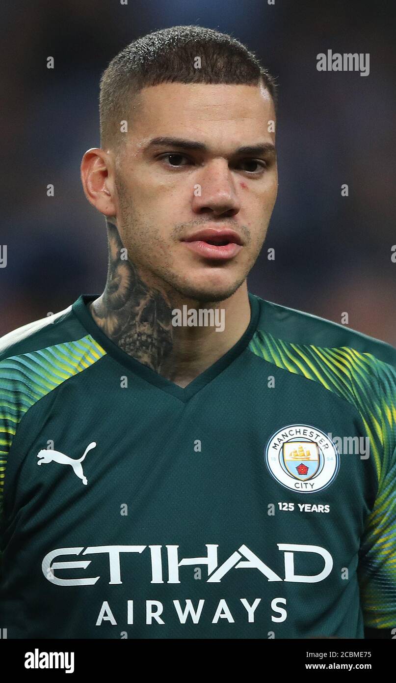 Manchester City goalkeeper Ederson during the UEFA Champions League ...