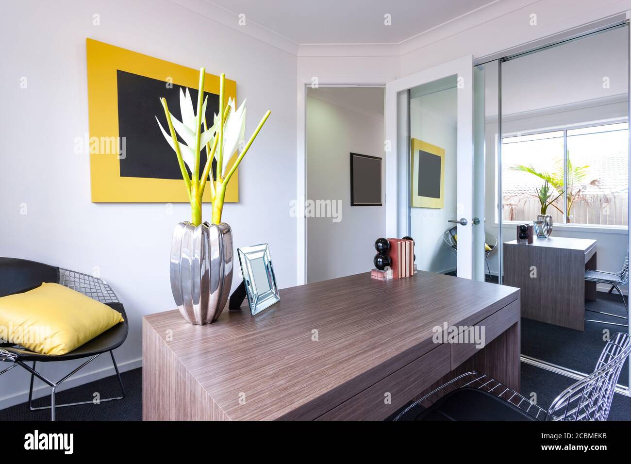 A bright workroom in a luxury house Stock Photo - Alamy