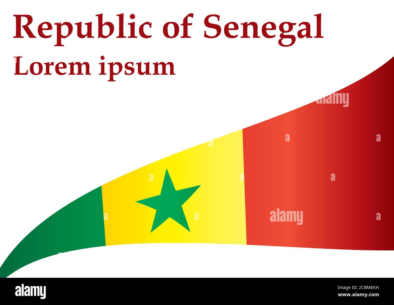 Flag of Senegal, Republic of Senegal. Template for award design, an ...