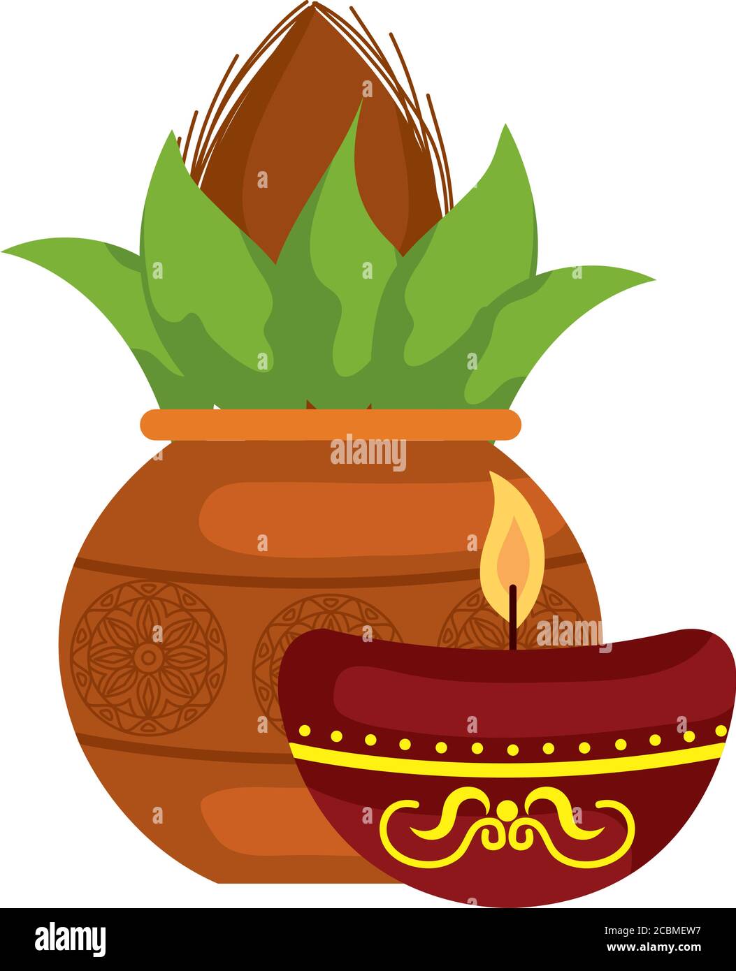 Pooja kalash Cut Out Stock Images & Pictures - Alamy