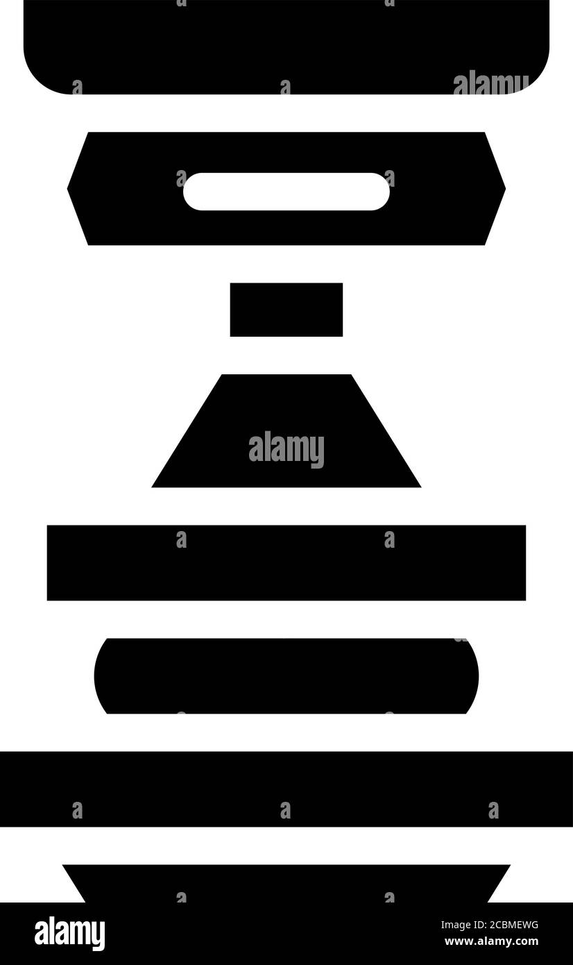 press equipment glyph icon vector isolated illustration Stock Vector ...