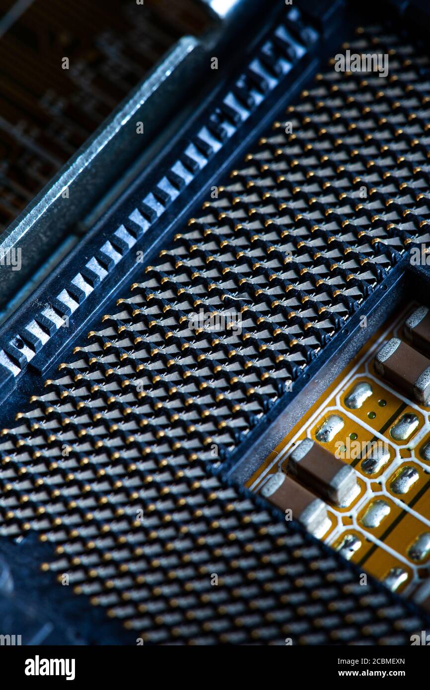 Closeup shot of the computer motherboard socket Stock Photo - Alamy