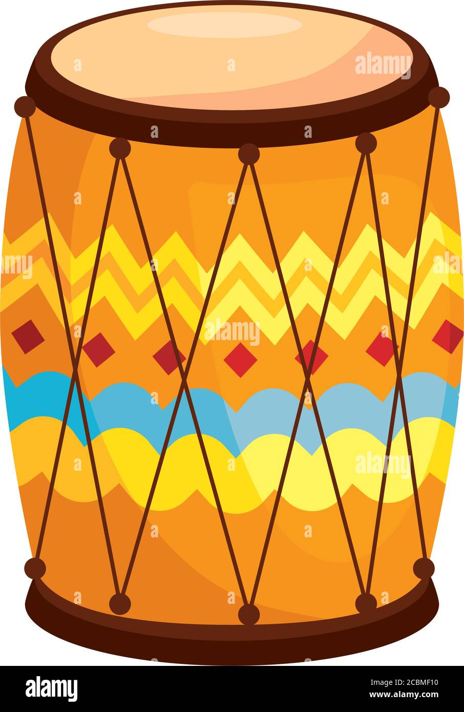 musical instrument drum dhol indian traditional Stock Vector Image ...