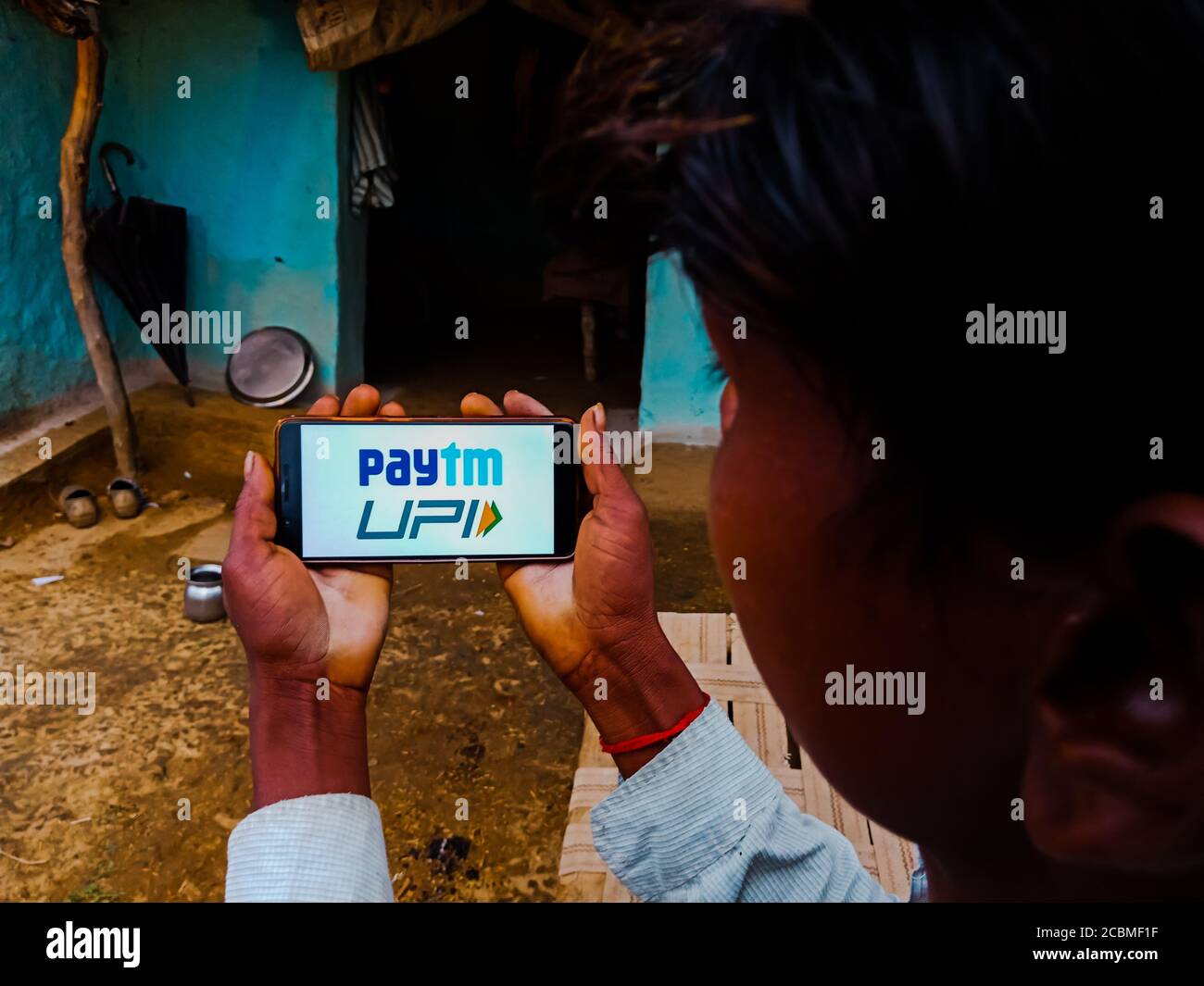 DISTRICT KATNI, INDIA - DECEMBER 20, 2019: BHIM UPI and paytm mixed ...