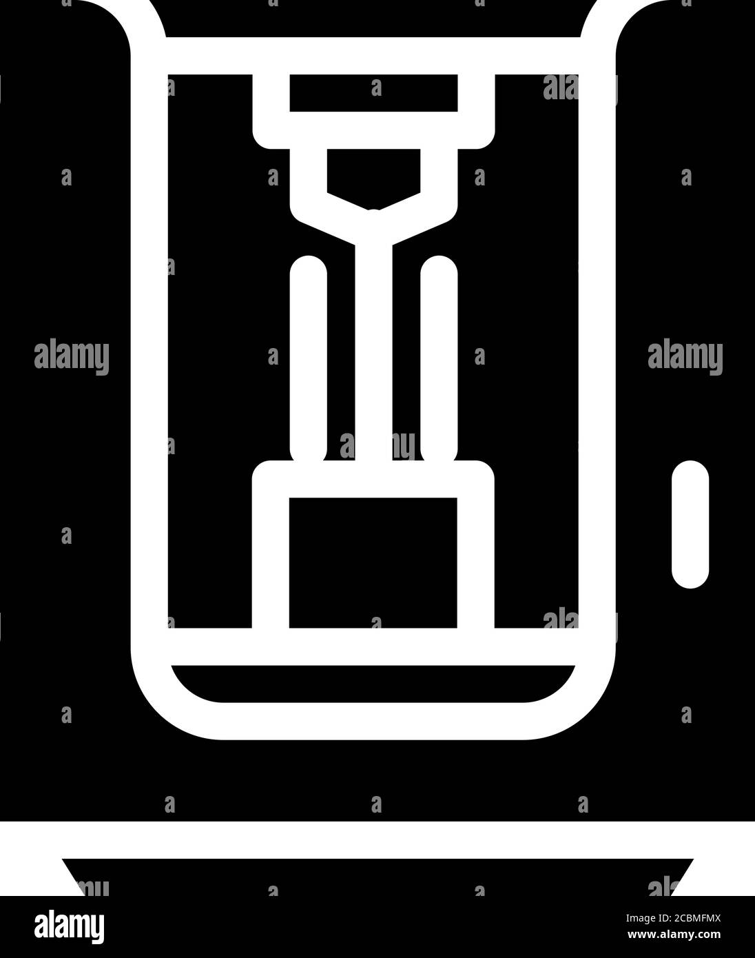 sandblasting chamber glyph icon vector isolated illustration Stock ...