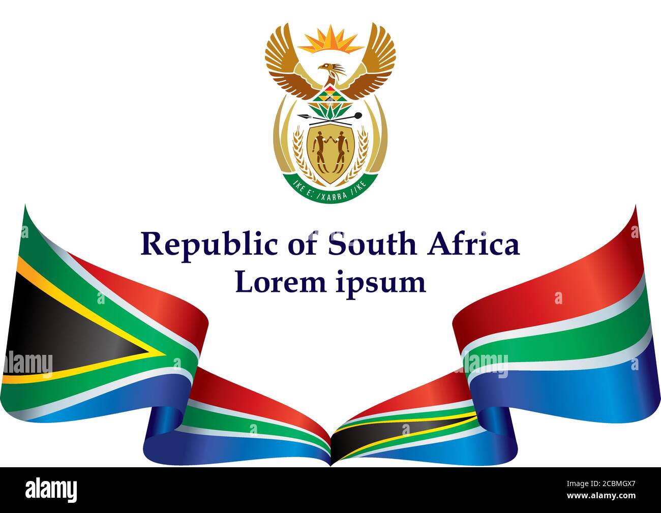 Flag of South Africa, Republic of South Africa. Template for award ...