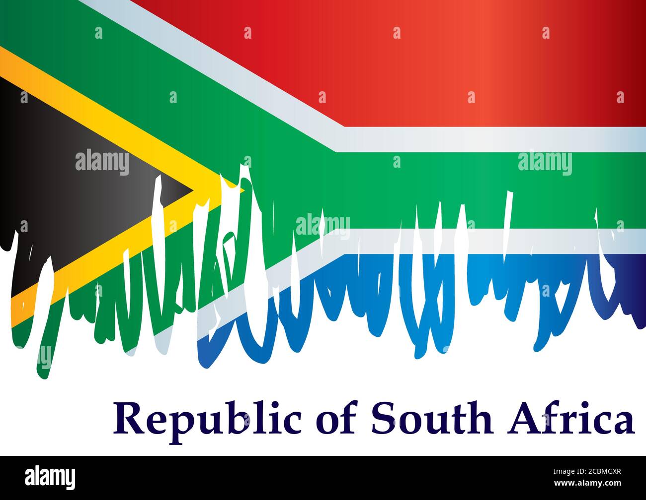 Flag of South Africa, Republic of South Africa. Template for award ...