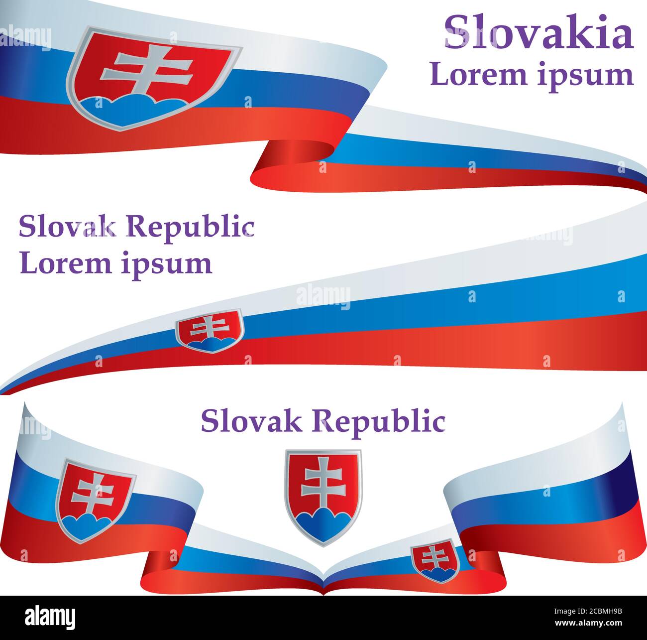 Flag of Slovakia, Slovak Republic. Template for award design, an ...