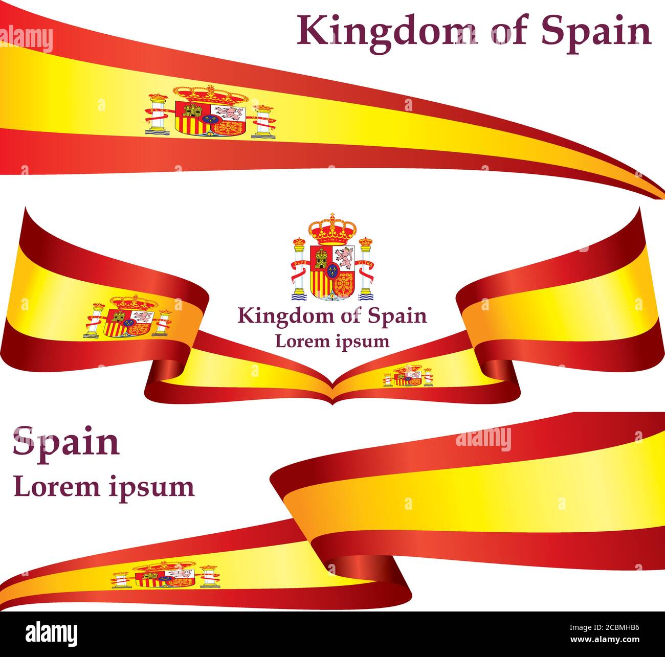 Flag of Spain, Kingdom of Spain. Template for award design, an official ...