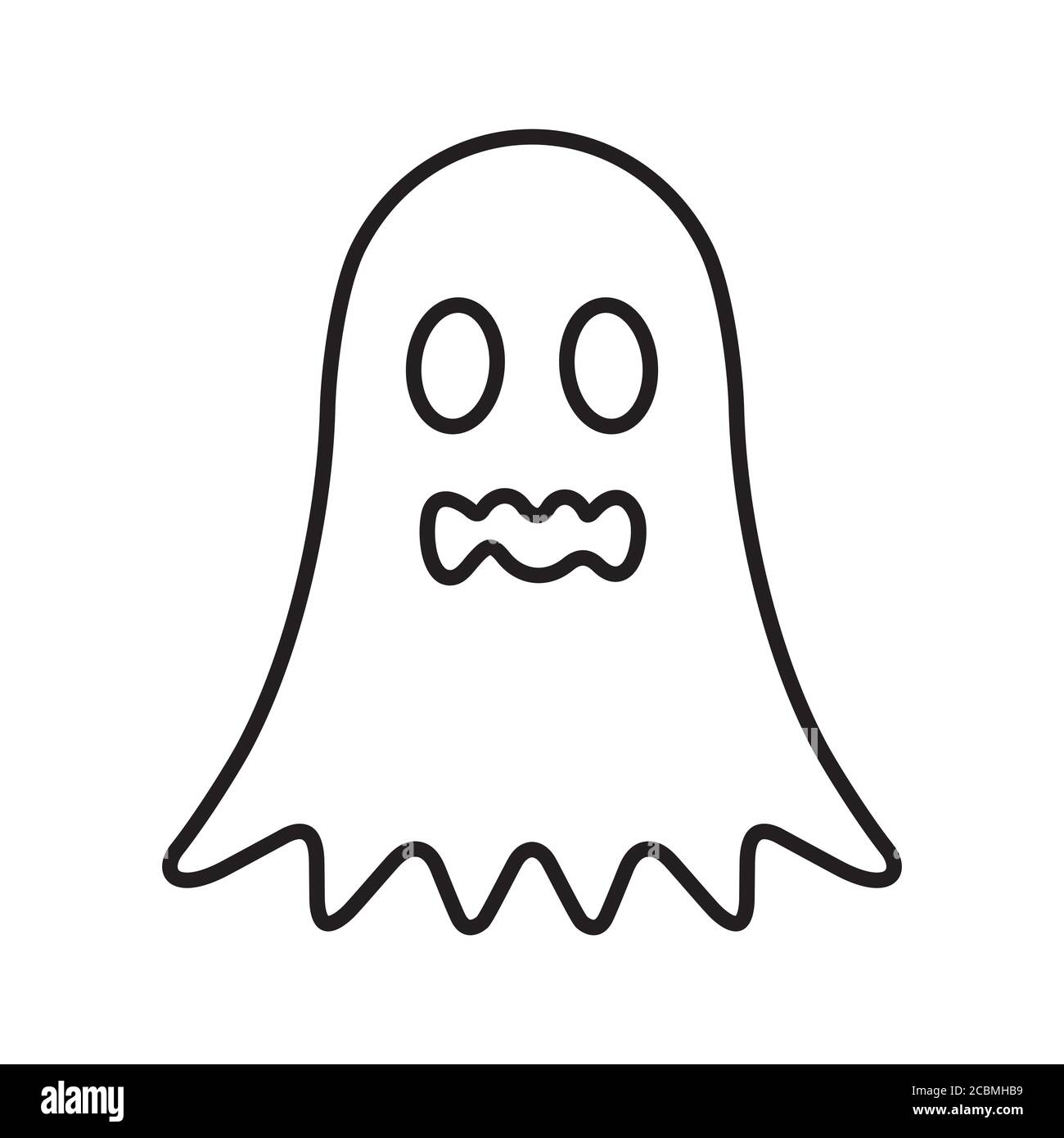 line icon ghost halloween design vector illustration Stock Vector Image ...