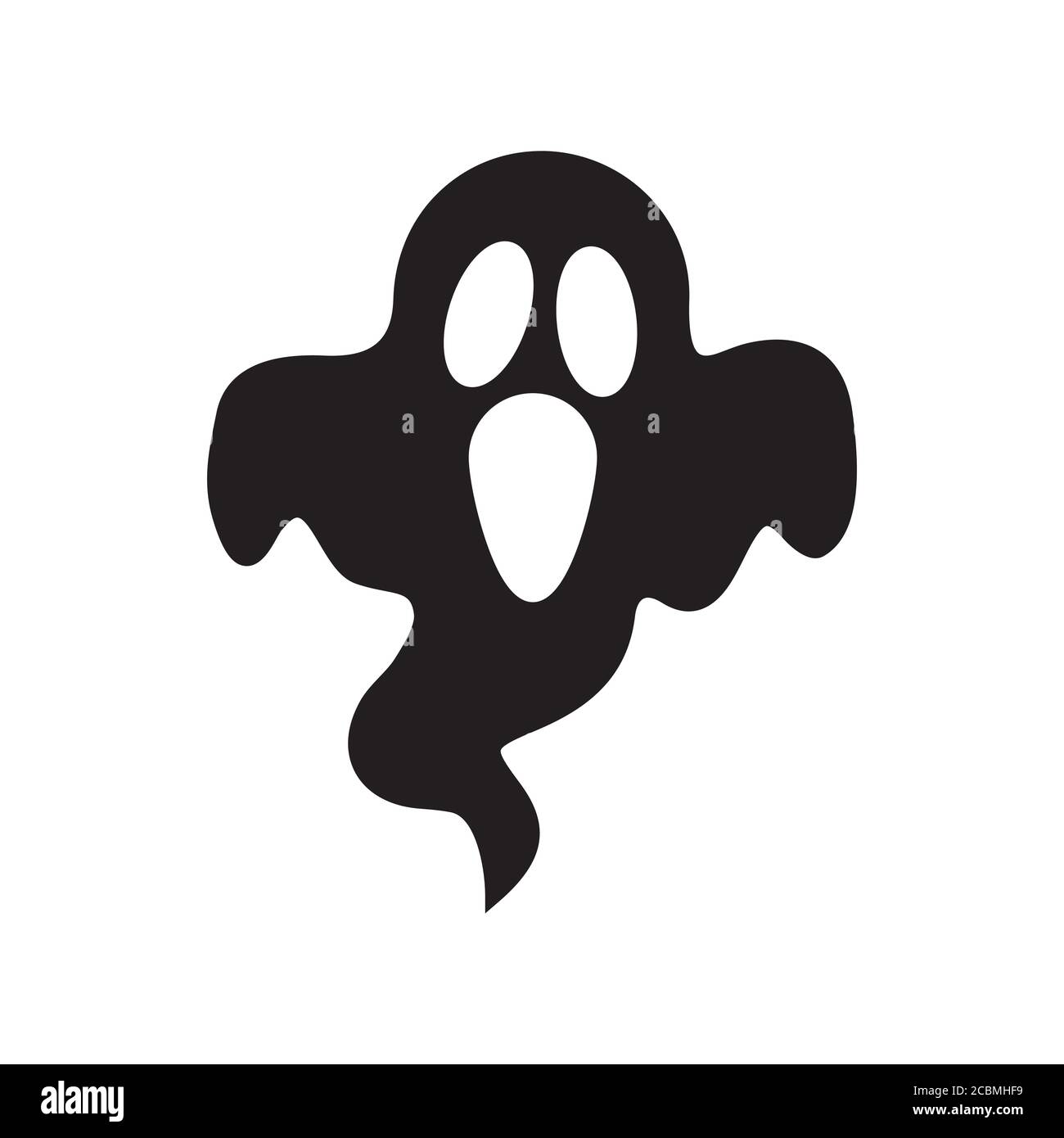 creepy ghost icon symbol vector isolated on white background Stock ...