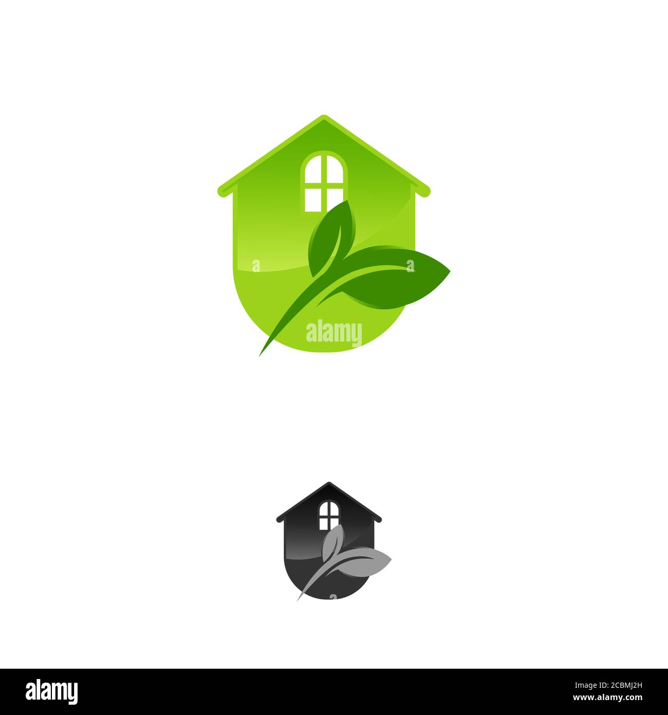 simple green house real estate logo and vector icon.EPS 10 Stock Vector ...