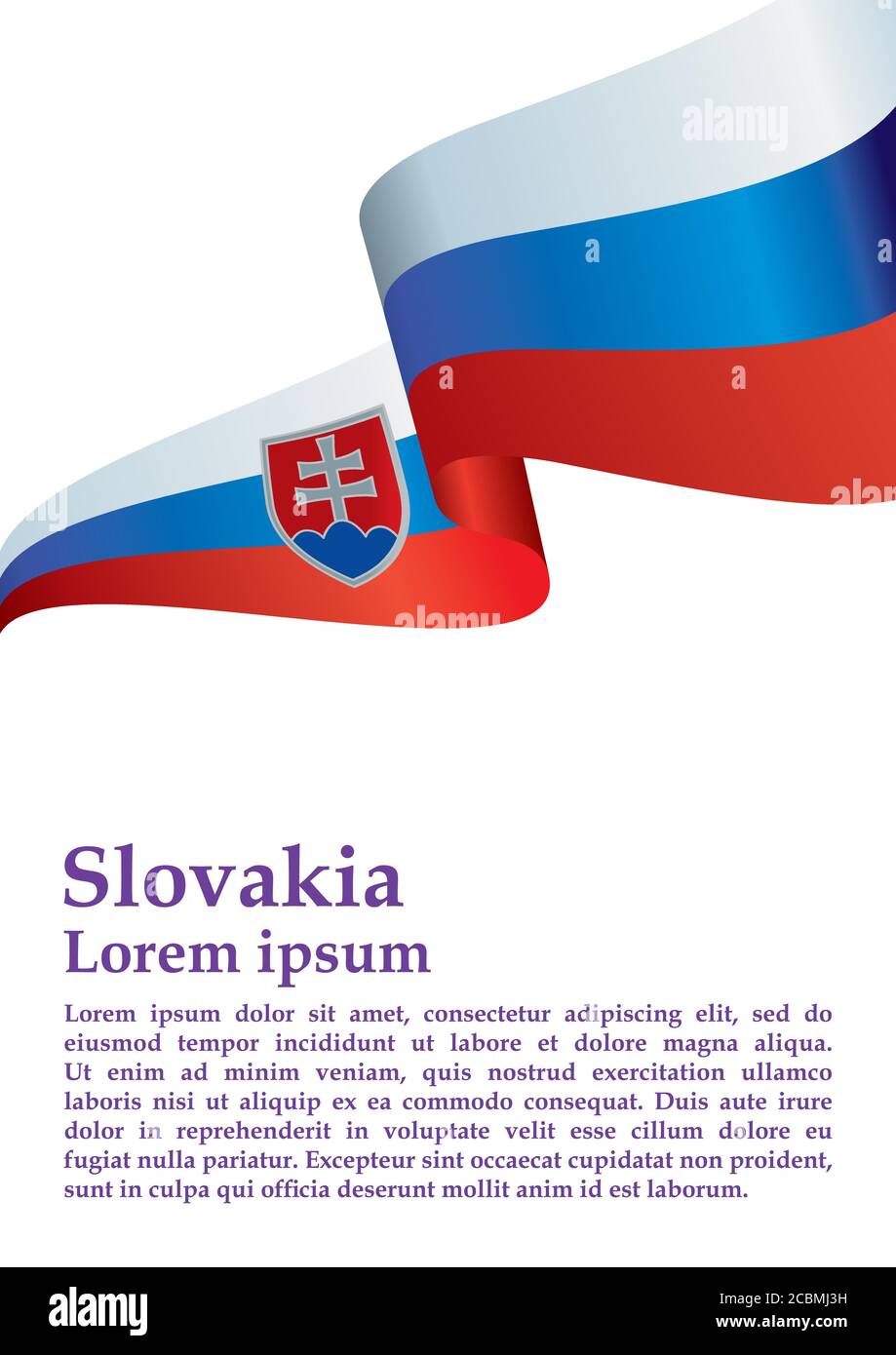 Flag of Slovakia, Slovak Republic. Template for award design, an ...
