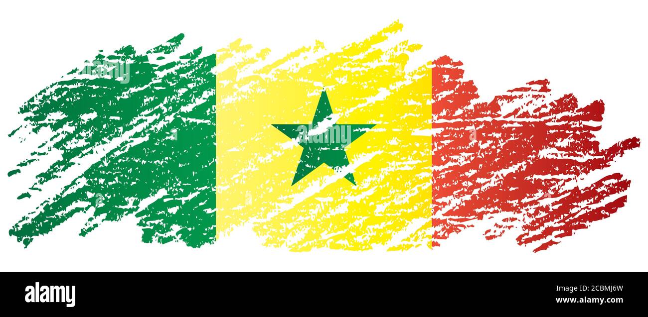 Flag of Senegal, Republic of Senegal. Template for award design, an ...