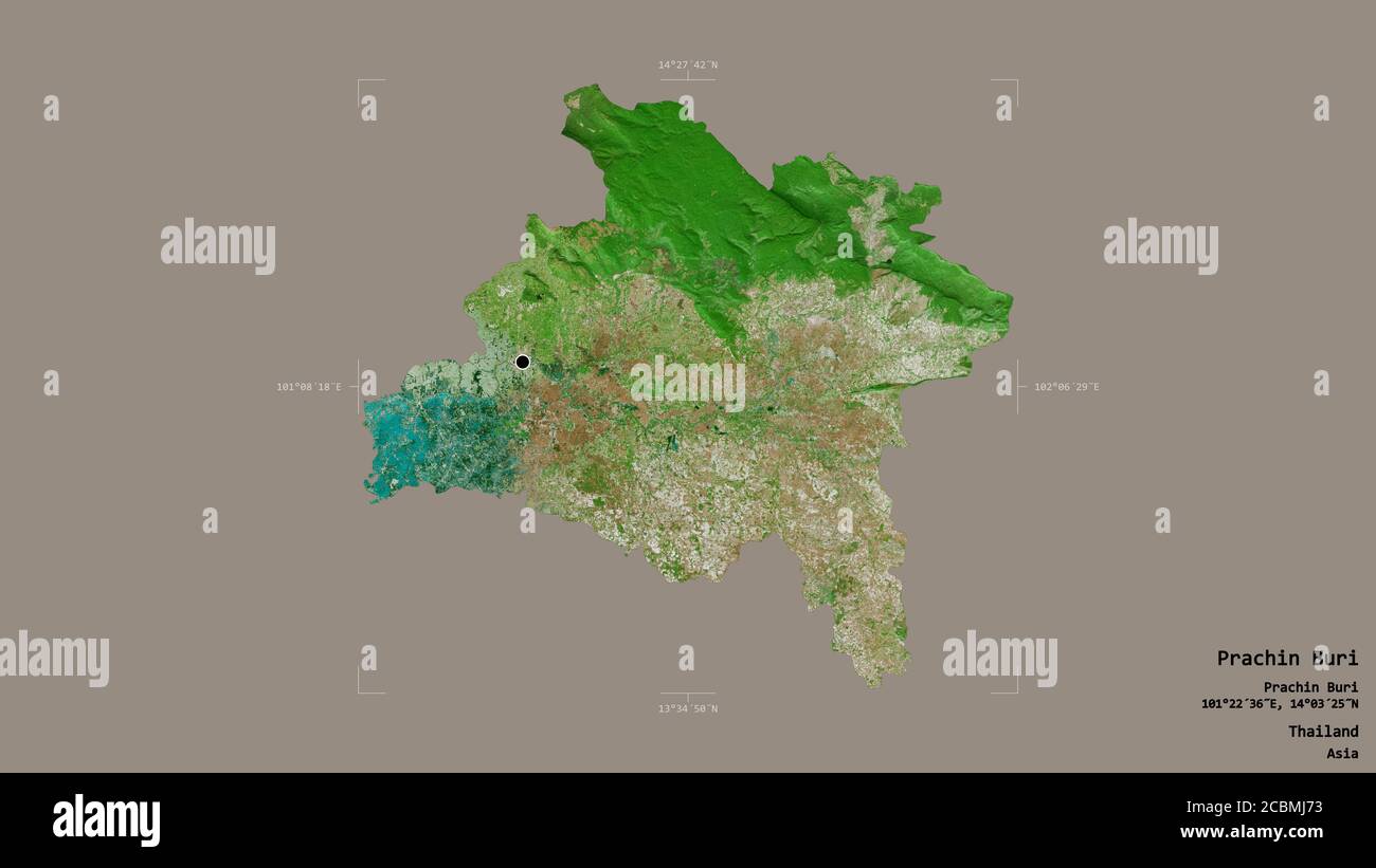 Prachin buri province map hi-res stock photography and images - Alamy
