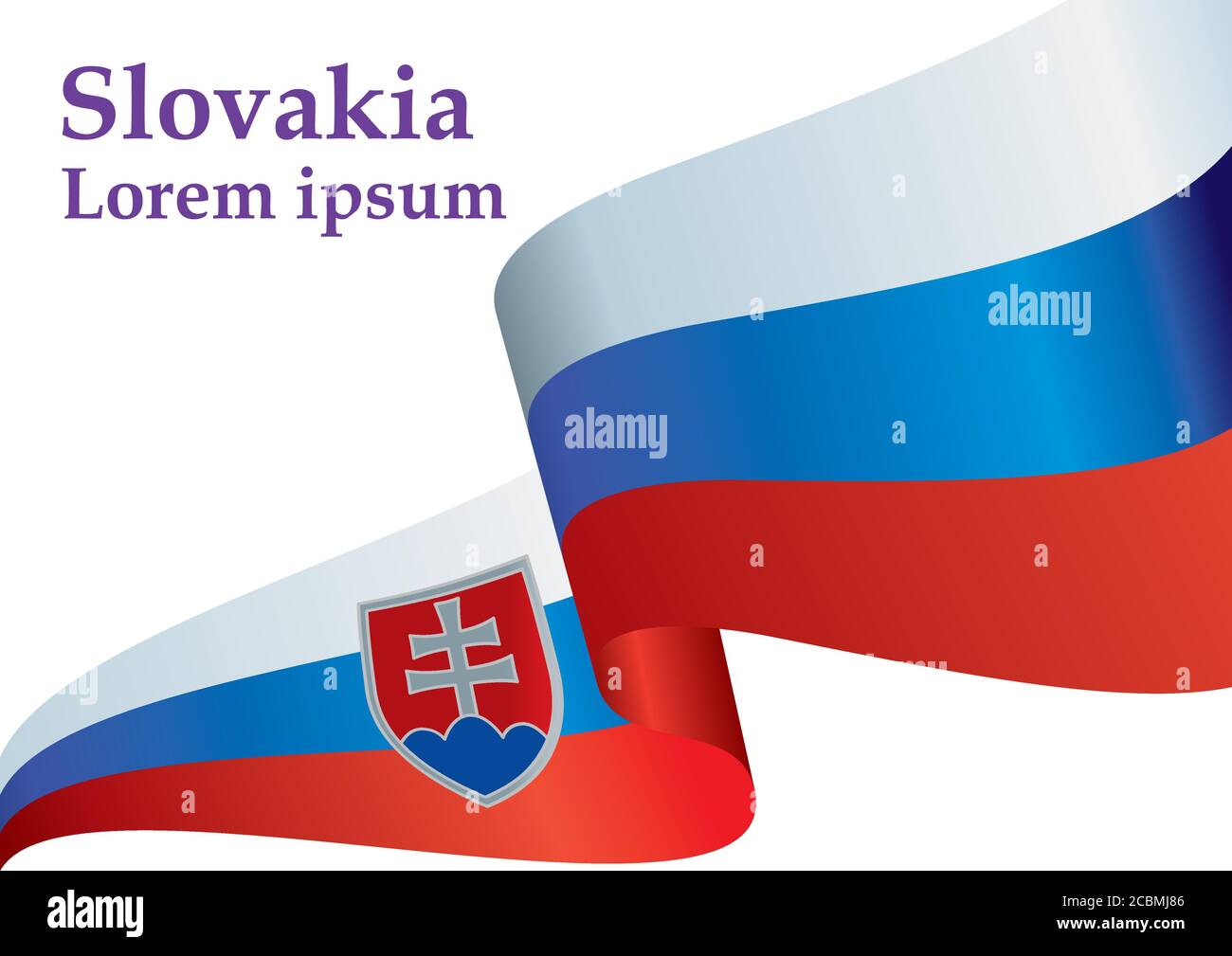 Flag of Slovakia, Slovak Republic. Template for award design, an ...