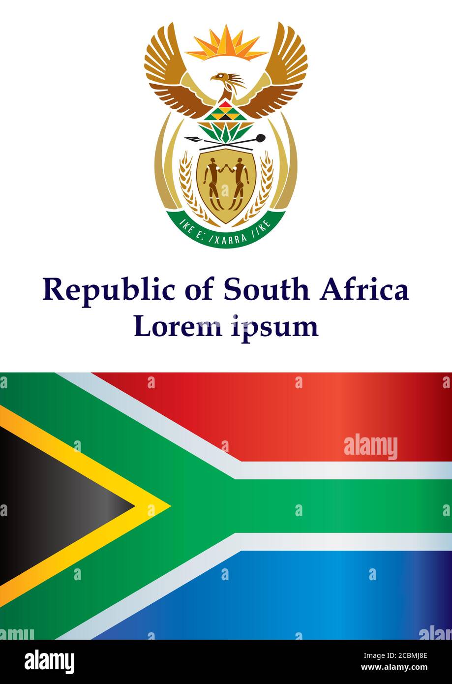 Flag of South Africa, Republic of South Africa. Template for award ...
