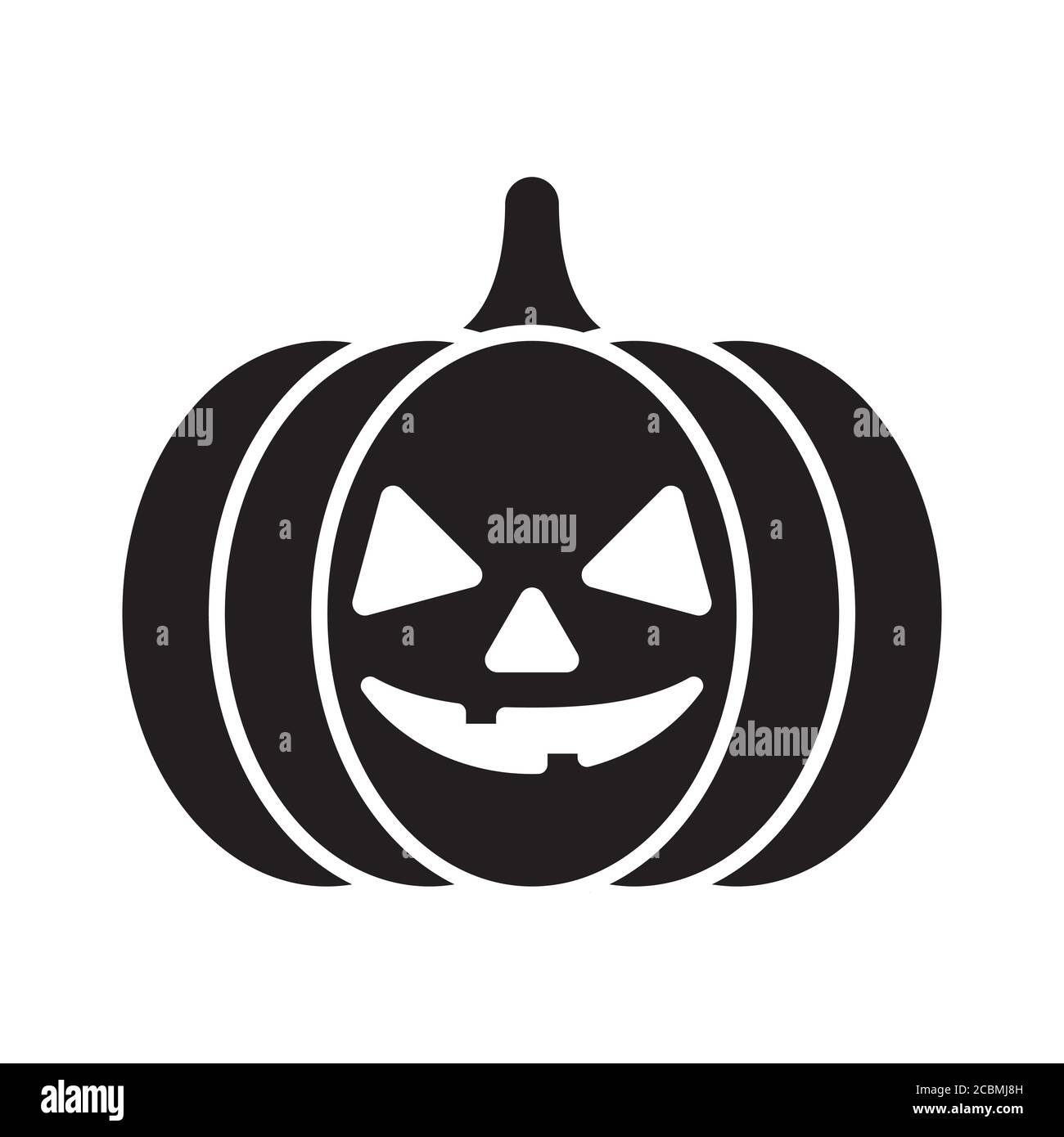 pumpkin smile halloween icon symbol vector isolated on white background ...