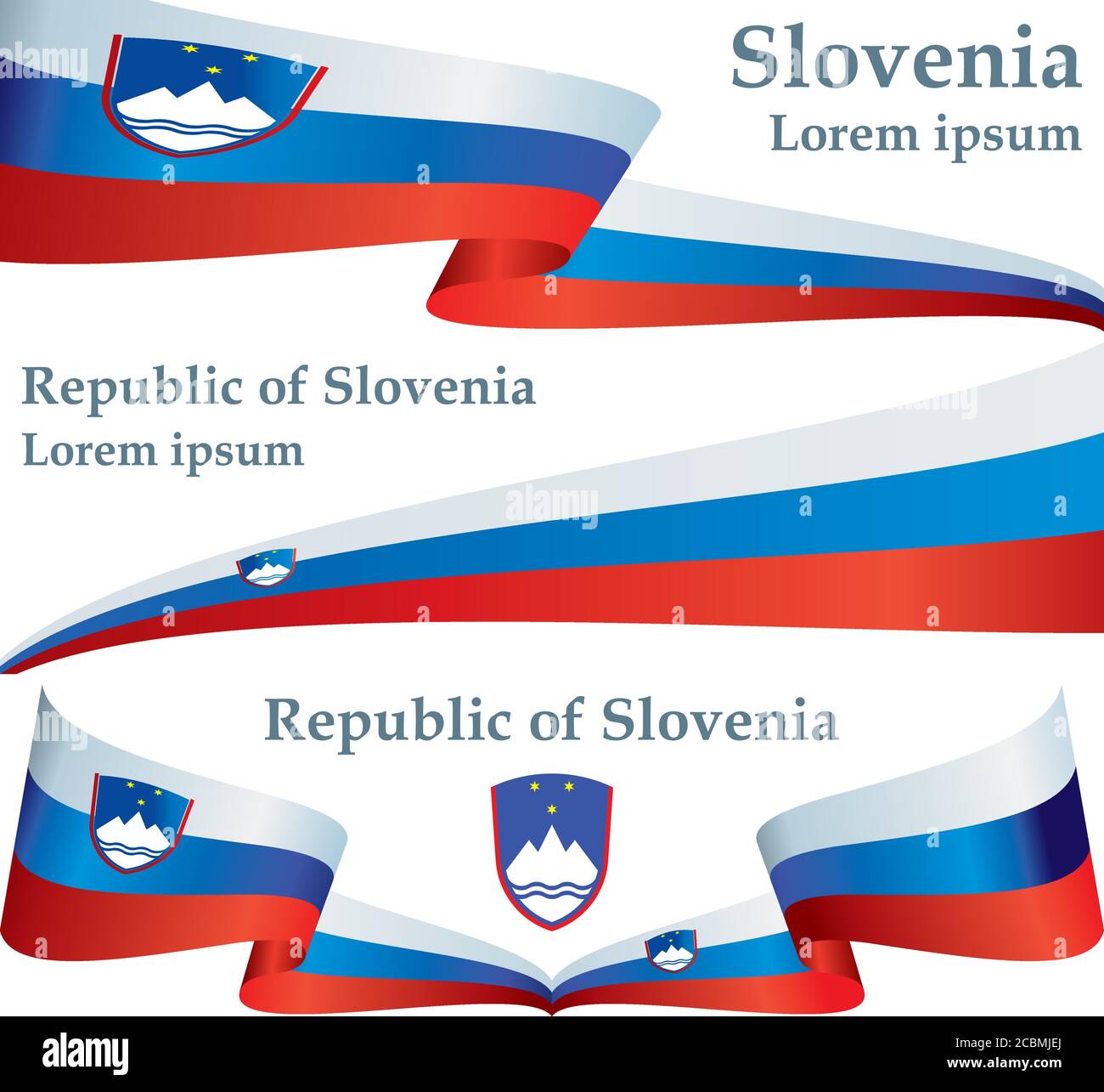 Flag of Slovenia, Republic of Slovenia. Template for award design, an ...