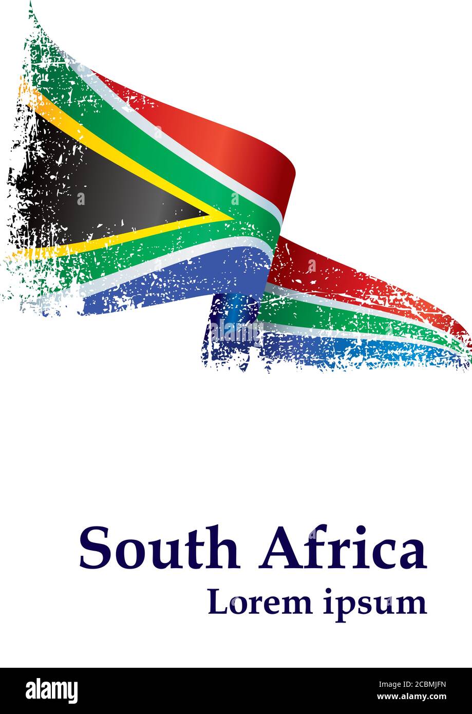 Flag of South Africa, Republic of South Africa. Template for award ...