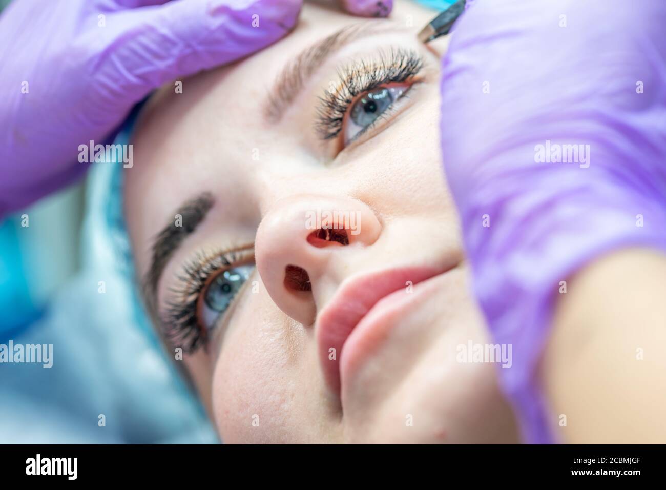 Microblading Eyebrow Tattoo, Permanent Makeup, Using Special Needle ...