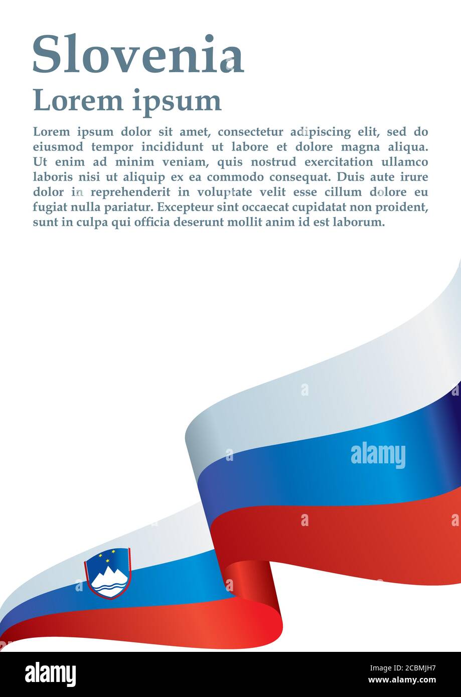 Flag of Slovenia, Republic of Slovenia. Template for award design, an ...