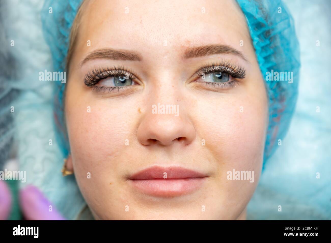 Preparing permanent makeup eyebrow hi-res stock photography and images ...