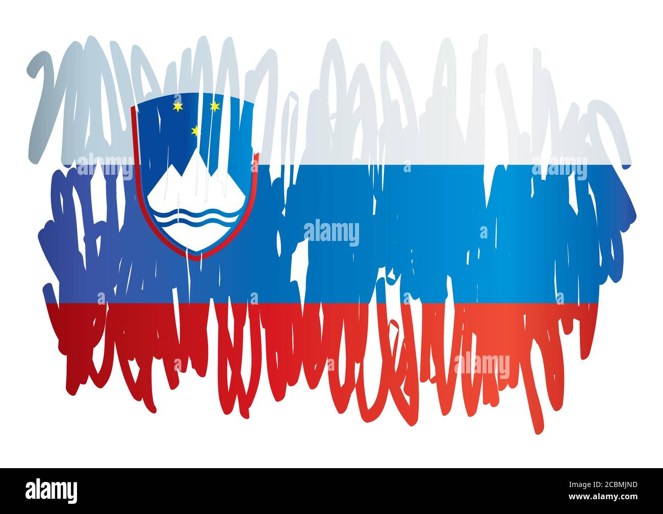 Flag of Slovenia, Republic of Slovenia. Template for award design, an ...
