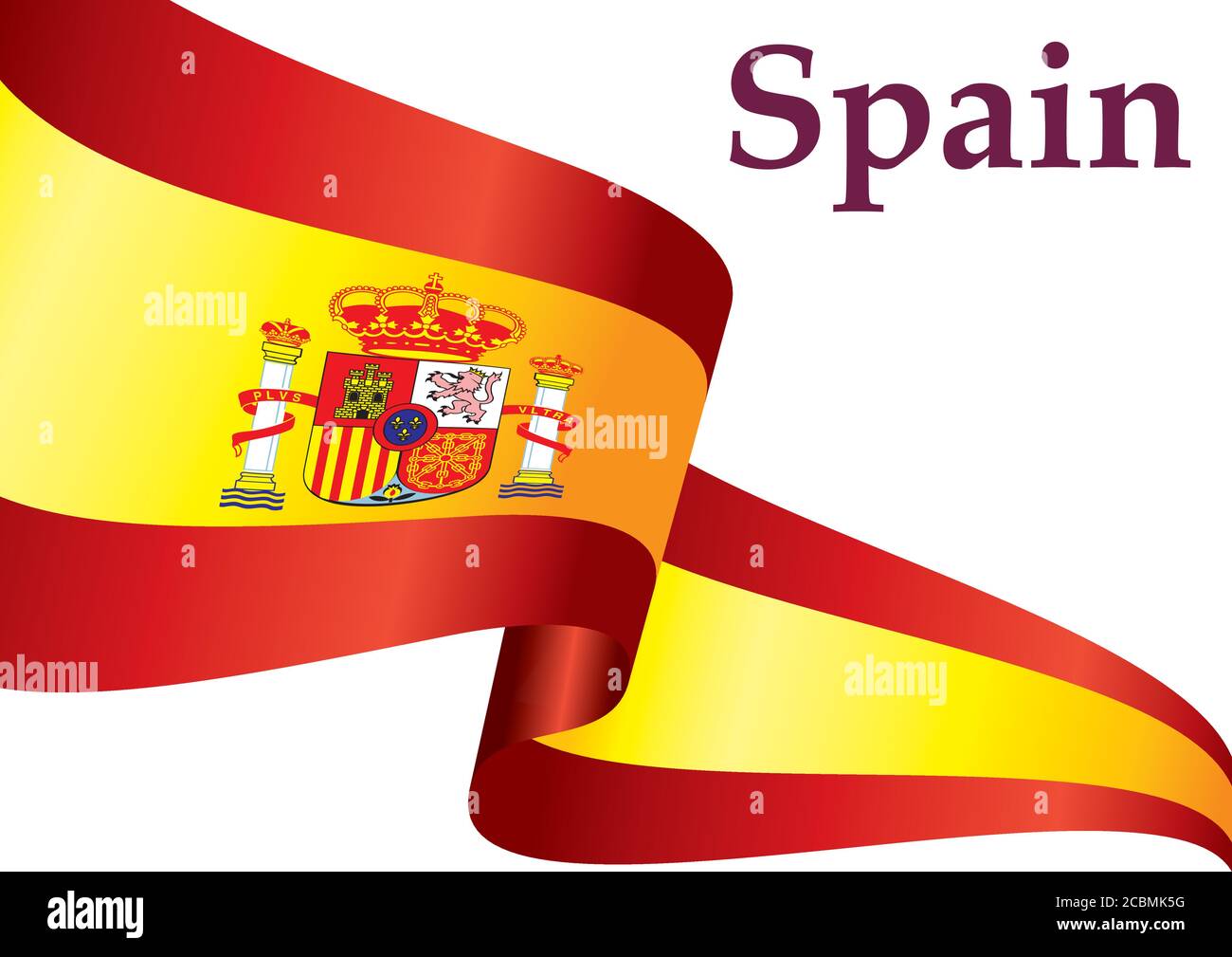 Flag of Spain, Kingdom of Spain. Template for award design, an official ...