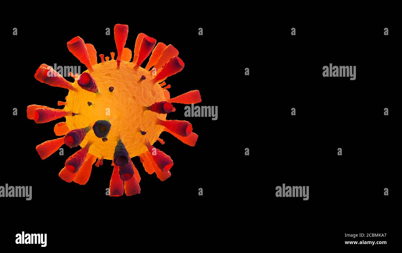 Image of Flu COVID-19 virus cell concept. Coronavirus Covid-19 ...