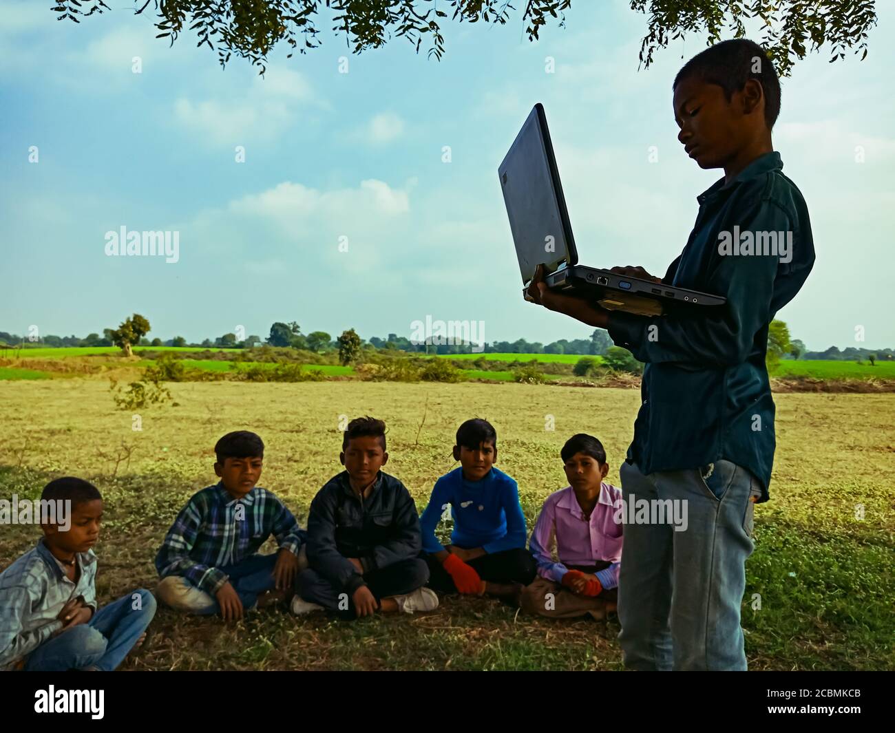 Indian villagers training hi-res stock photography and images - Alamy