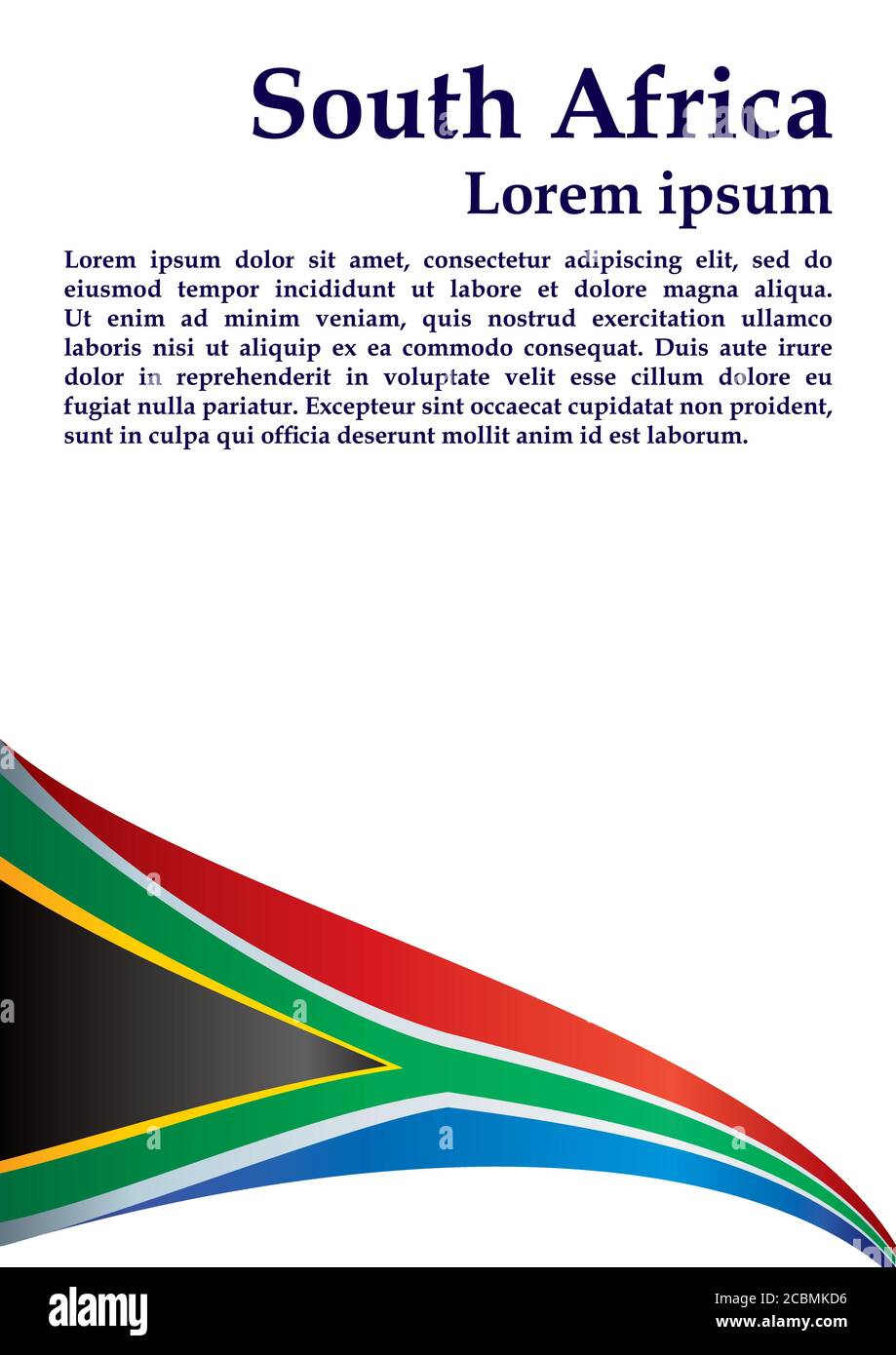 Flag of South Africa, Republic of South Africa. Template for award ...