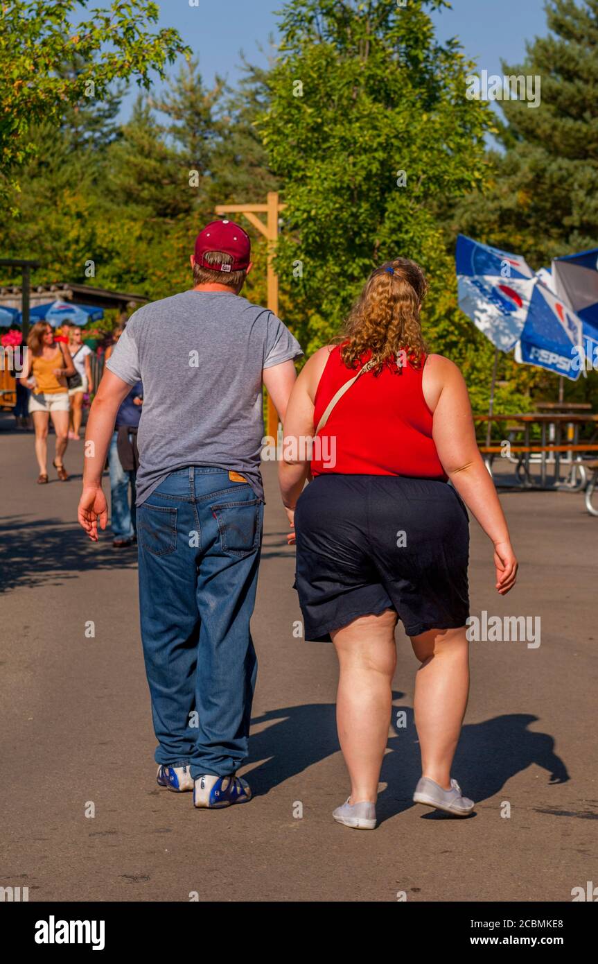 An obese couple near Coeur d'Alene, Idaho, USA Stock Photo - Alamy