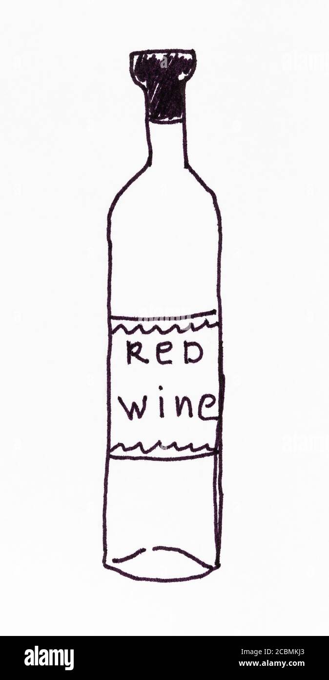 Empty Wine Bottle Drawing