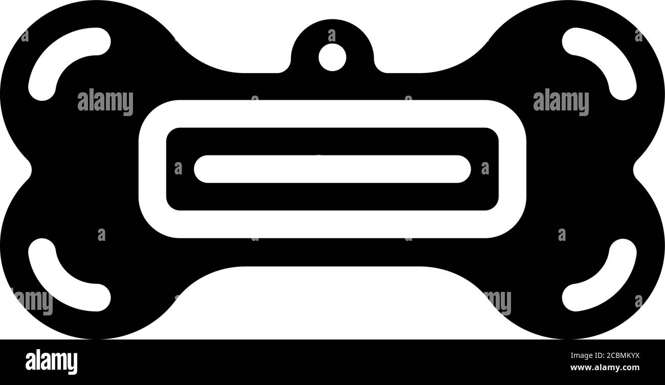 name tag badge glyph icon vector illustration Stock Vector Image & Art ...