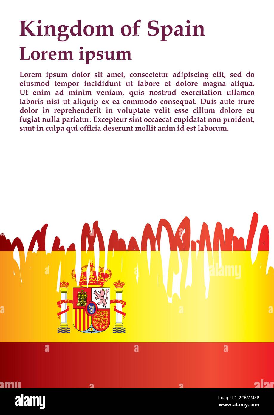 Flag of Spain, Kingdom of Spain. Template for award design, an official ...