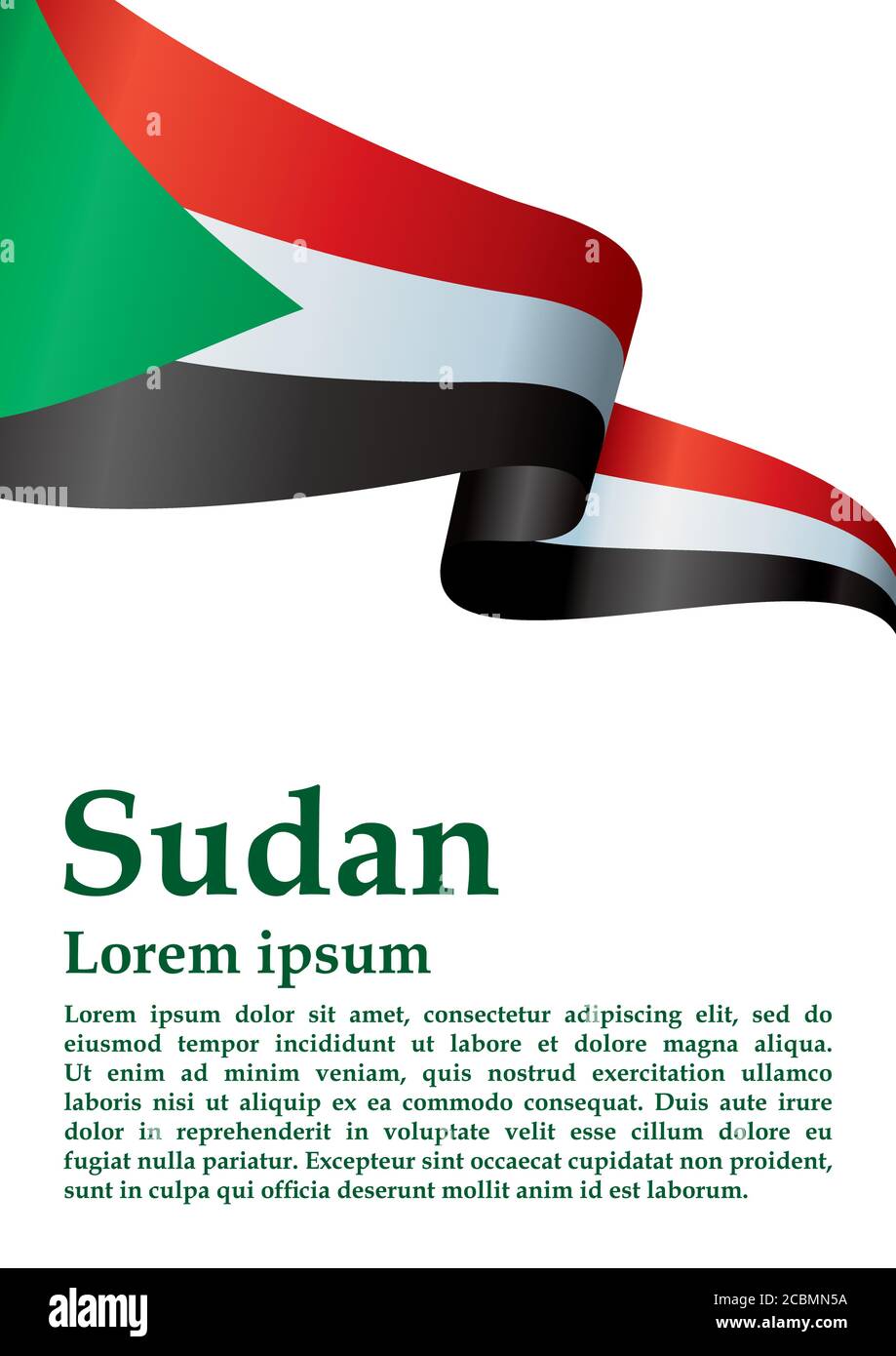 Flag of Sudan, Republic of the Sudan, is a country in Northeast Africa ...