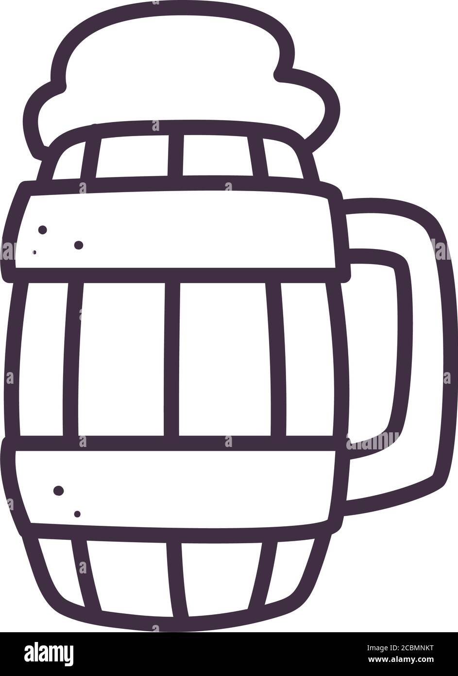 Beer wood glass line style icon design, Pub alcohol bar brewery drink ...