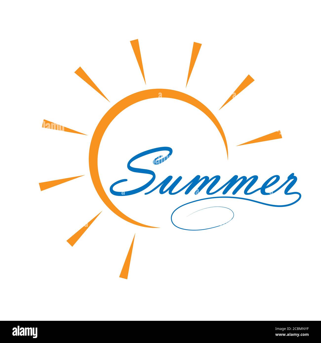 sun. Template for a logo, sticker, or emblem isolated on a white ...
