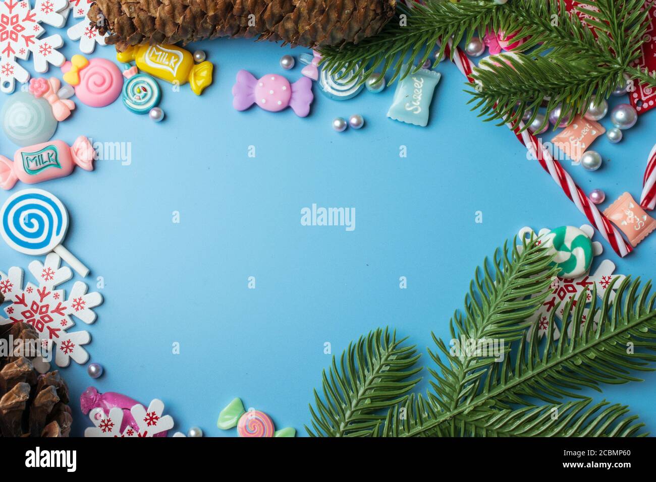 New Year design template mockup. Christmas background copy space Stock ...