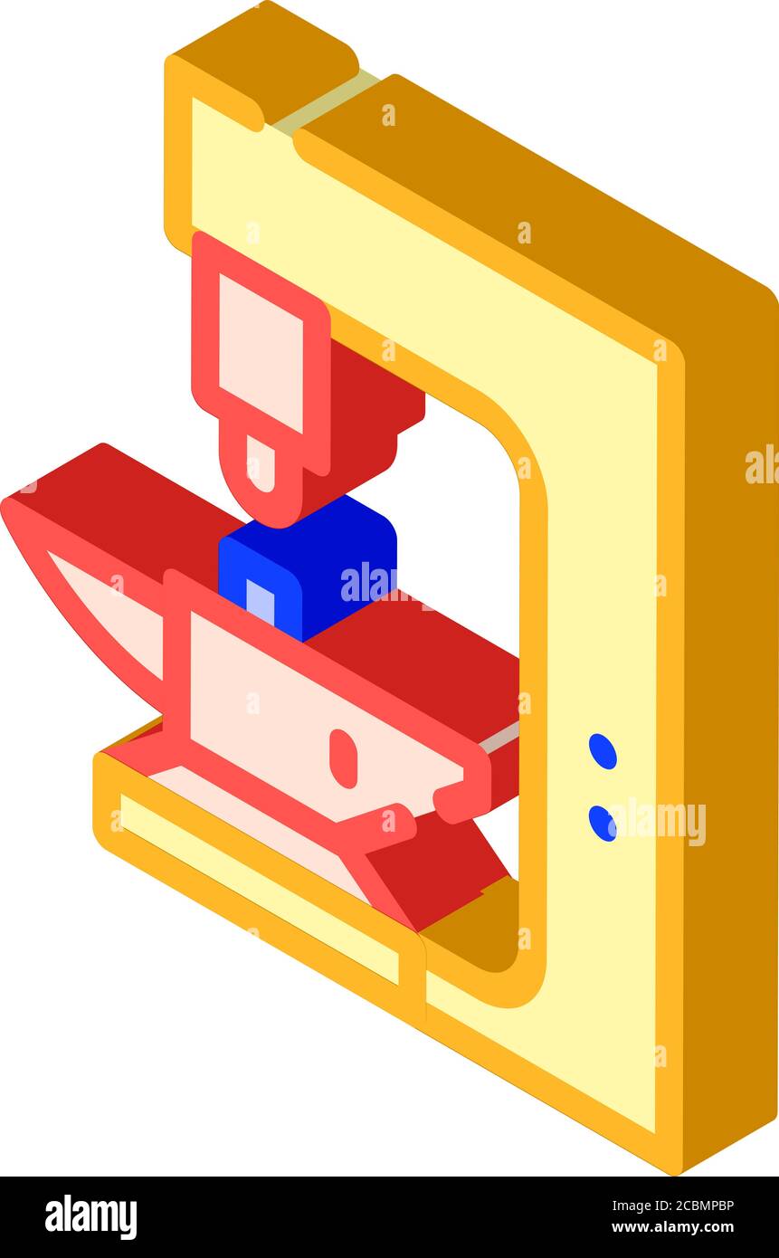 automatic forge isometric icon vector isolated illustration Stock ...