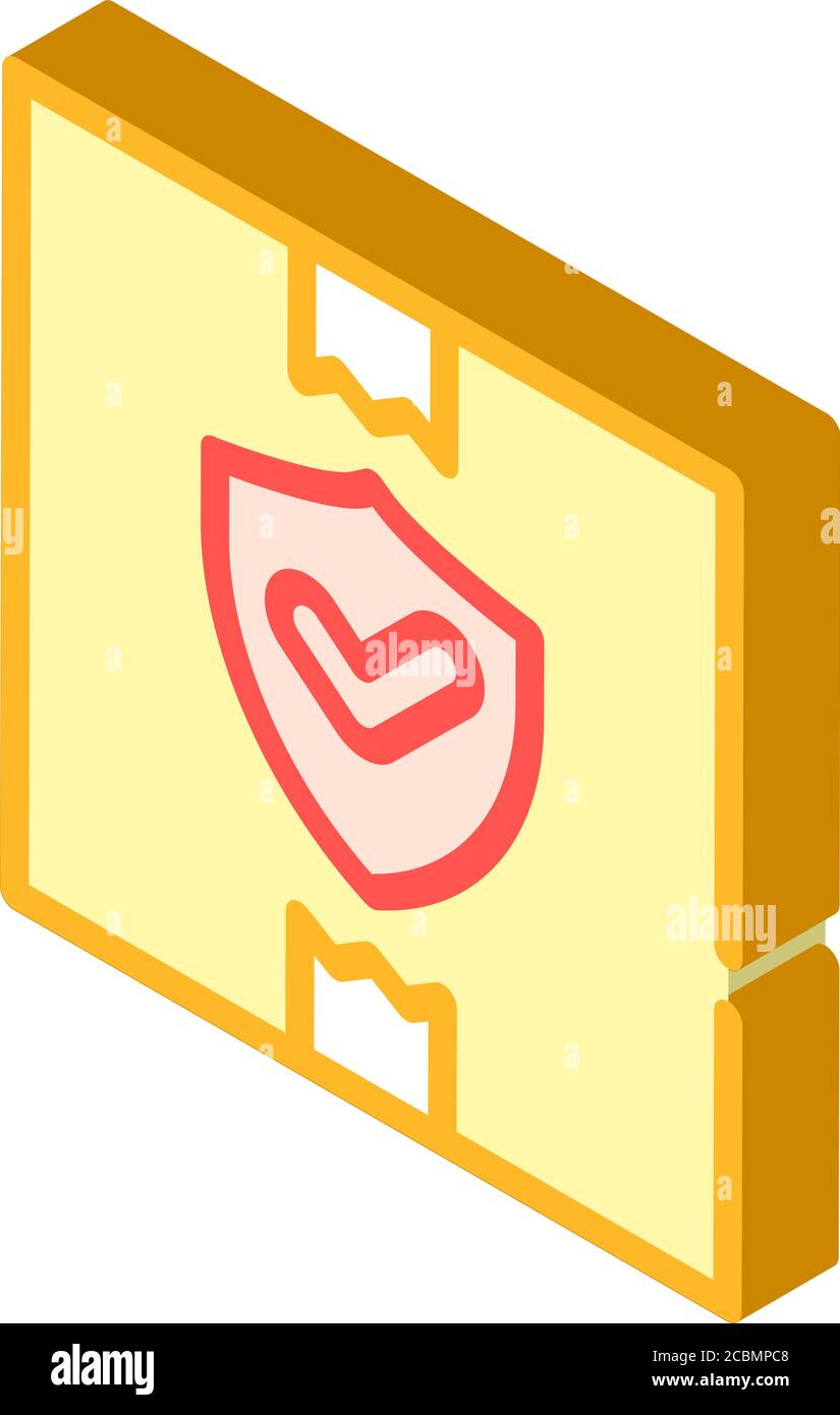 box delivery protection isometric icon vector illustration Stock Vector ...