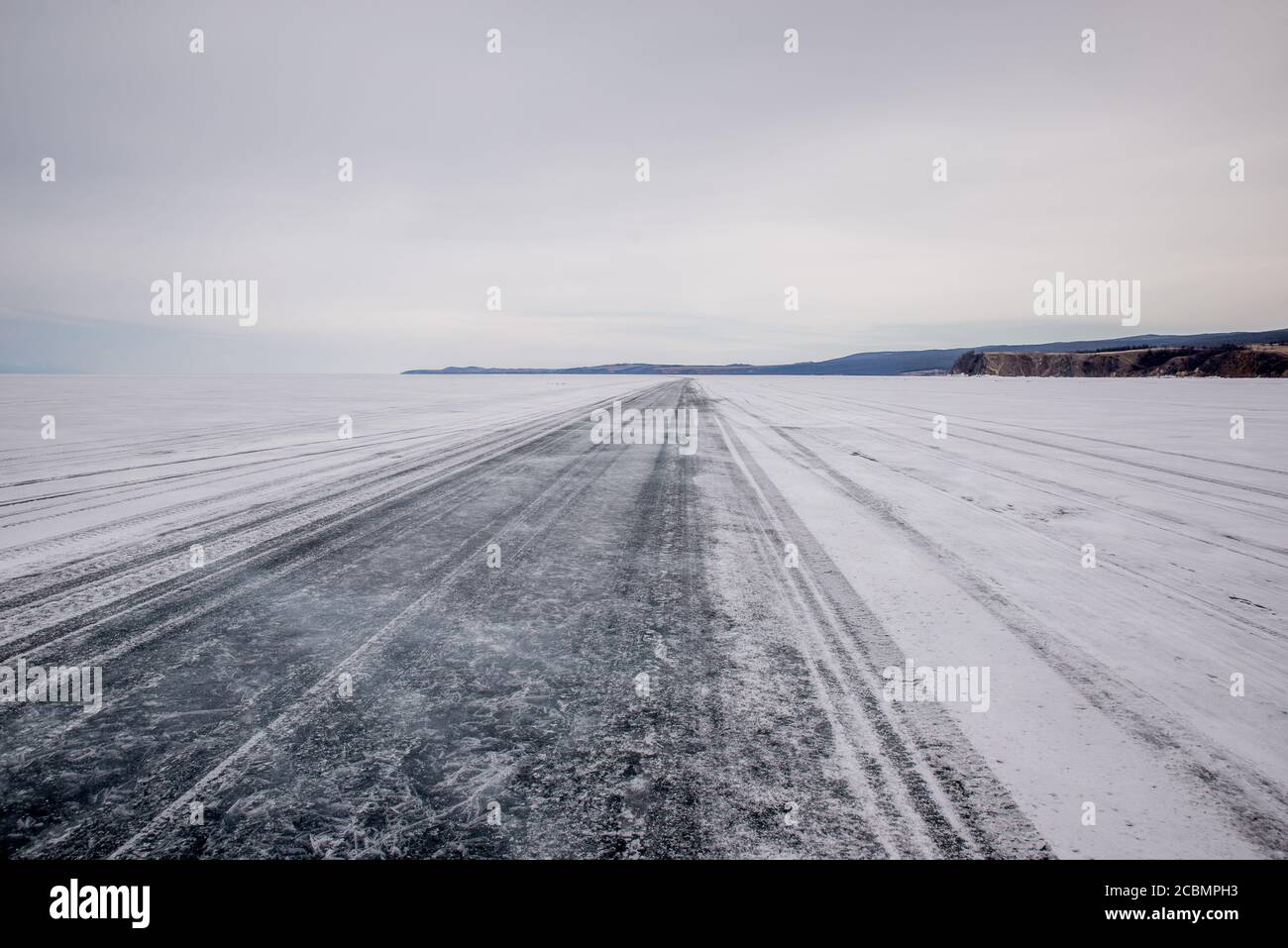 Frozen surface of Lake Baikal, Russia Stock Photo - Alamy
