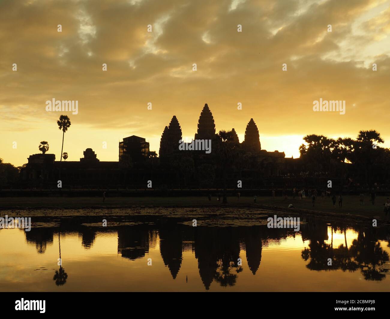 Beautiful shot of Angkor Wat temple complex in Cambodia at sunset Stock ...