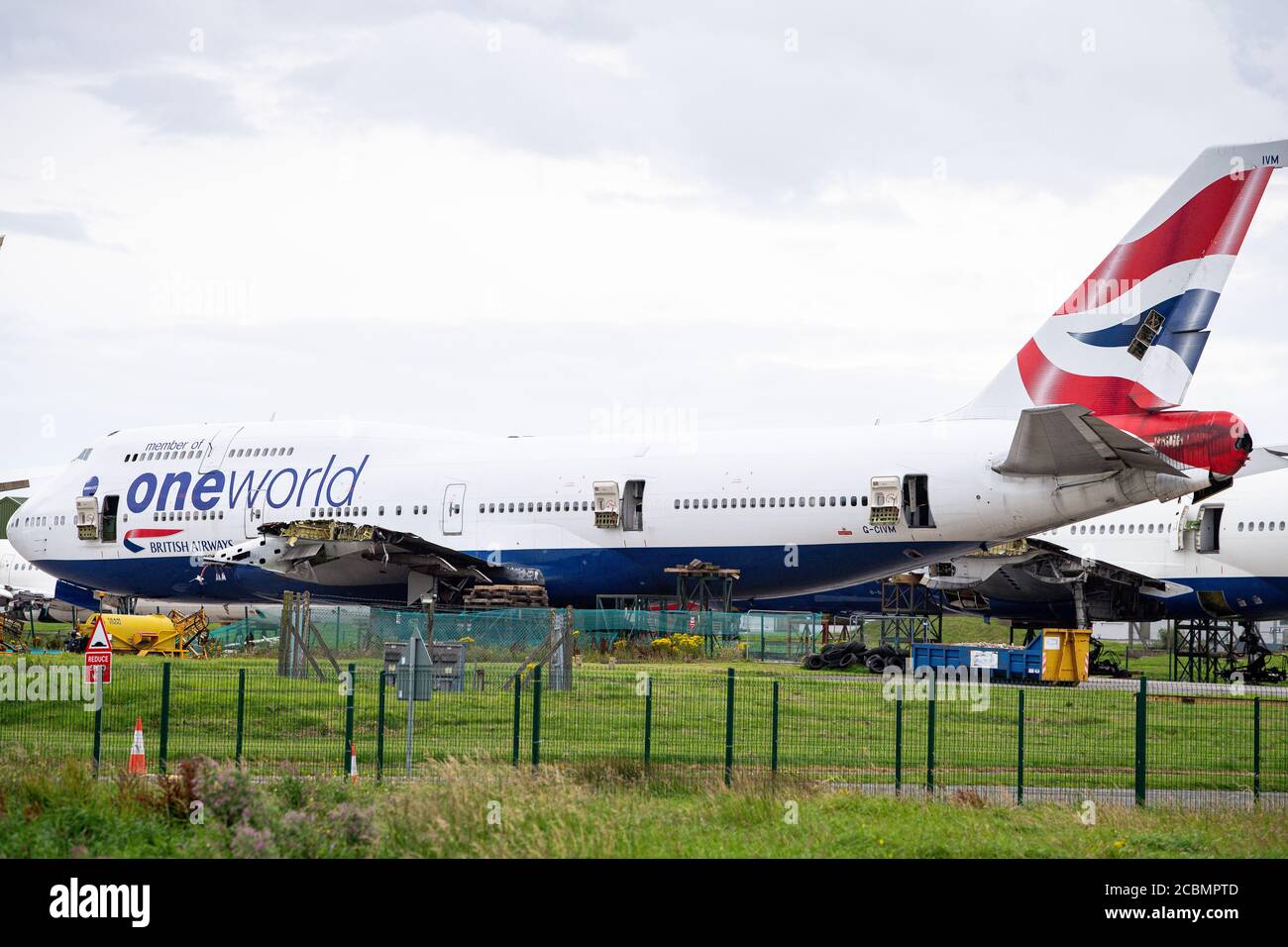 A British Airways branded Boeing 747-400 aircraft at St Athan airport ...