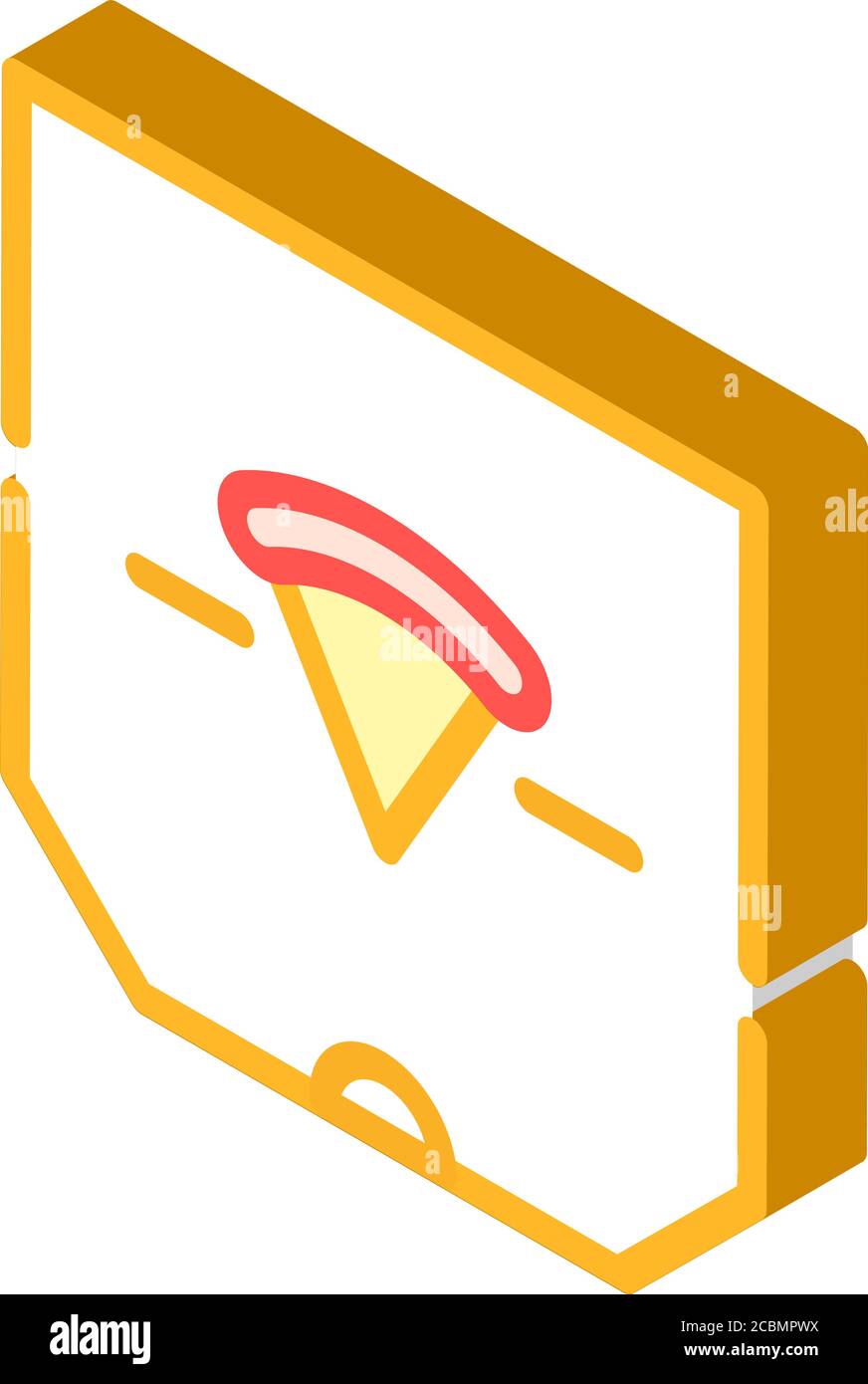 pizza box isometric icon vector isolated illustration Stock Vector ...