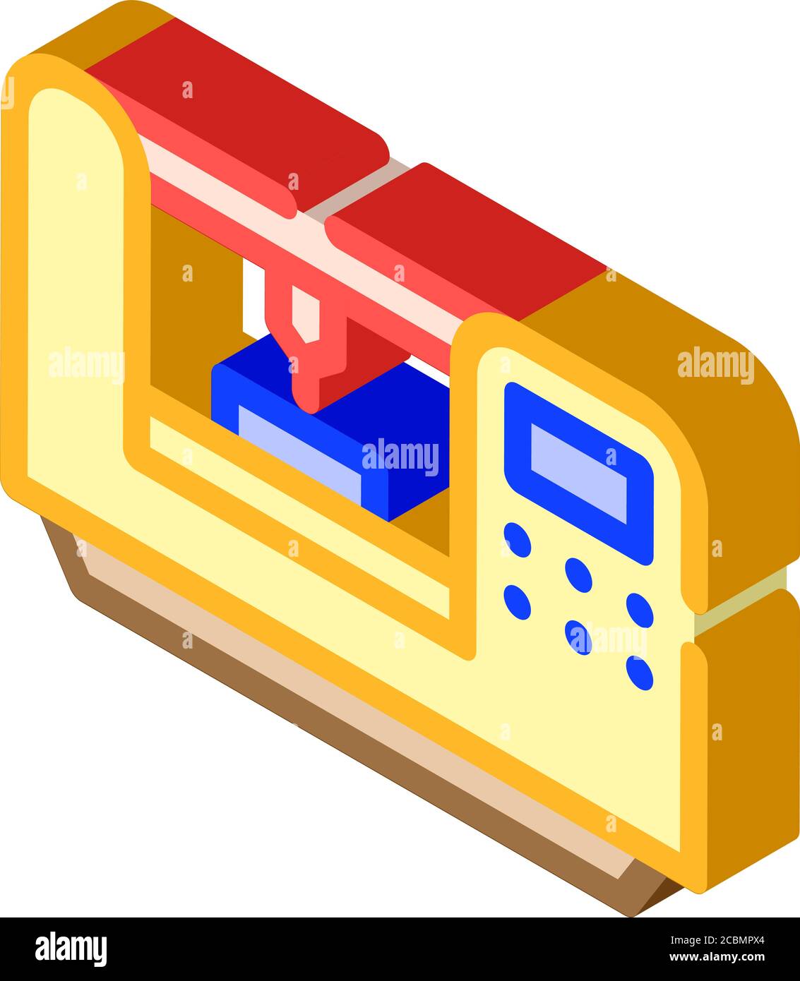 laser engraving isometric icon vector isolated illustration Stock ...
