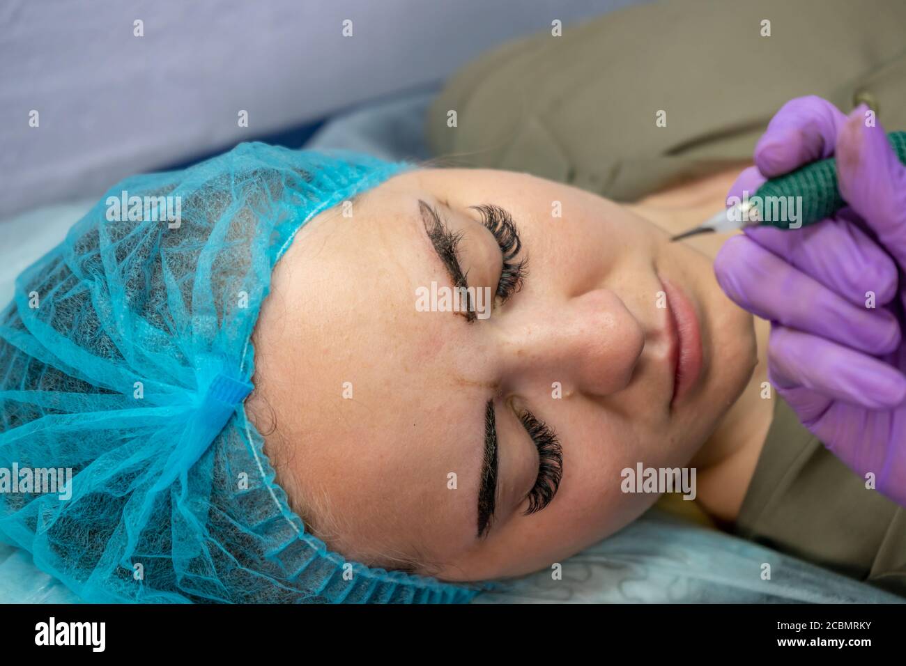 Microblading Eyebrow Tattoo, Permanent Makeup, Using Special Needle ...
